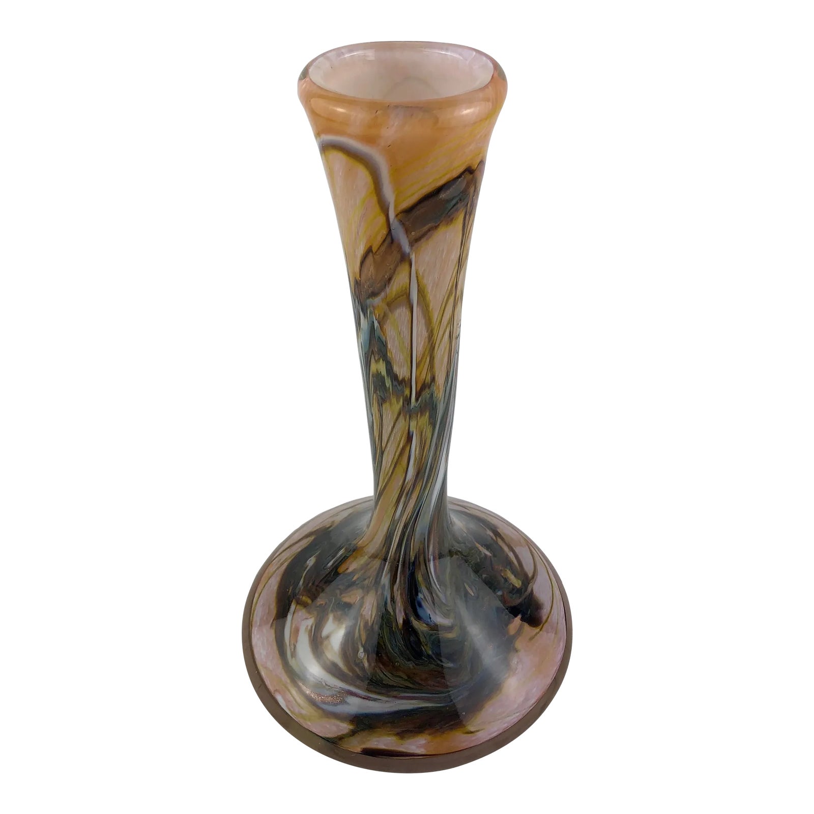 Biot Pottery Art Glass Stem Vase by Michele Luzoro, Jean-Claude Novaro ...