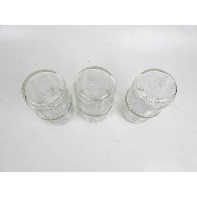 Vintage Hoosier Ribbed Glass Jars - Set of 3 | Chairish