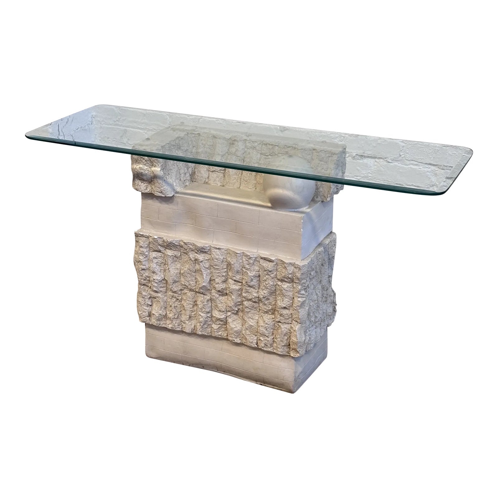 Circa 1980's Magnussen Ponte Tessellated Mactan Stone Stone Console ...