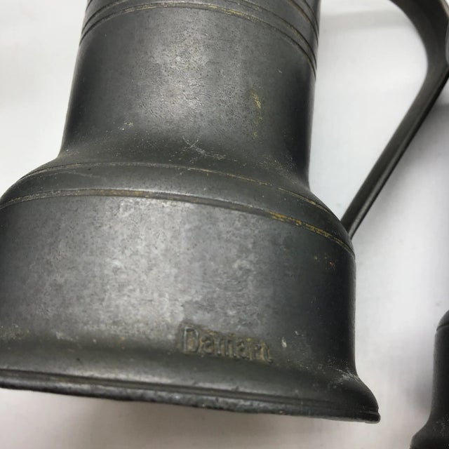 Antique Pitchers French Country Primitive Pewter Measure Pitchers ...