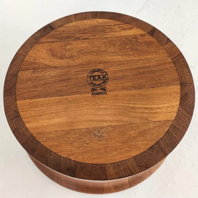 1960s Teak Wood Bowl With Curled Rim, Designed by Ernest Sohn | Chairish