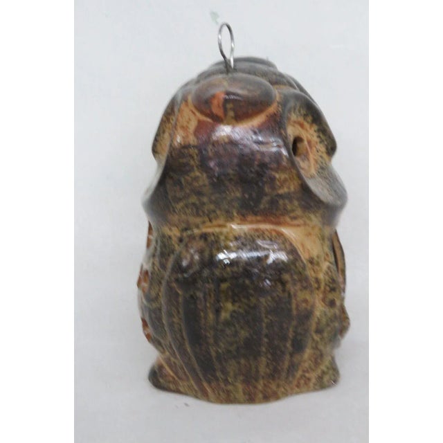 Ardco Style Ceramic Brown Owl Bird Double Sided Candle Holder Lantern ...