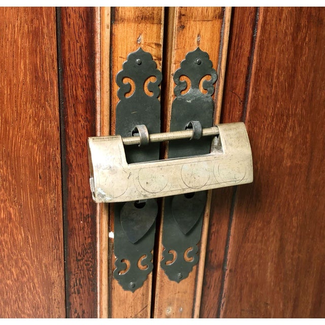 19th Century Antique Chinese Copper Lock | Chairish