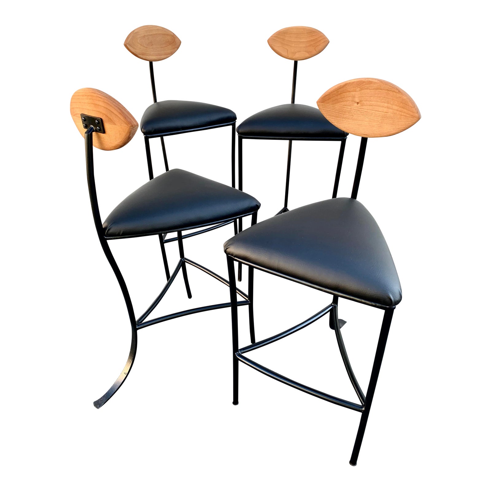 Custom Made Bar and Counter Stools- Set of 4 | Chairish