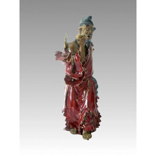 Red Robed Li Tieguai, One of the Eight Chinese Immortals, Signed Statue ...