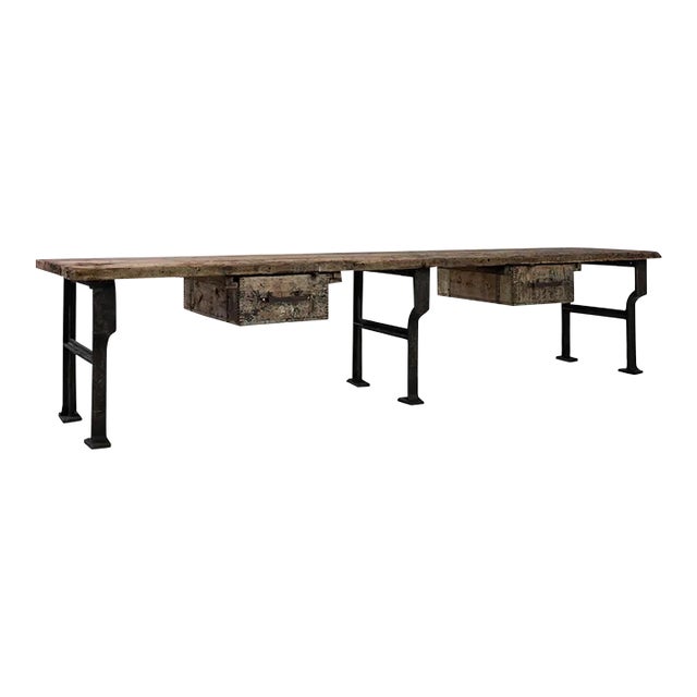 1950s Industrial Work Table from Czechia | Chairish