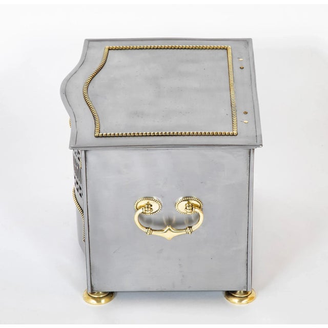Early 20th Century Regency Style Brushed Steel & Brass Tinder Box ...