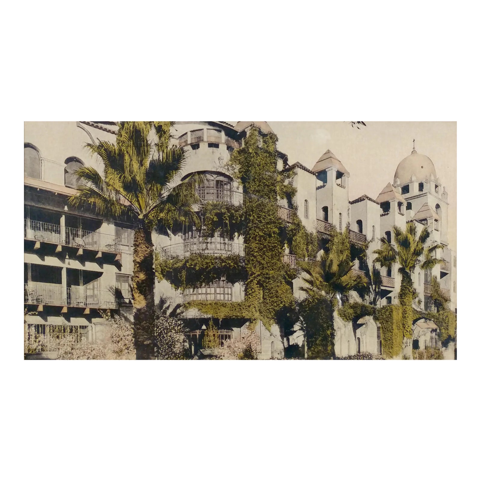"Mission Inn Riverside" Antique Hand Tinted Photograph | Chairish