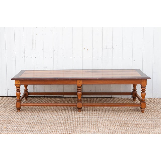 Large Antique Satinwood Dutch Colonial Coffee Table | Chairish