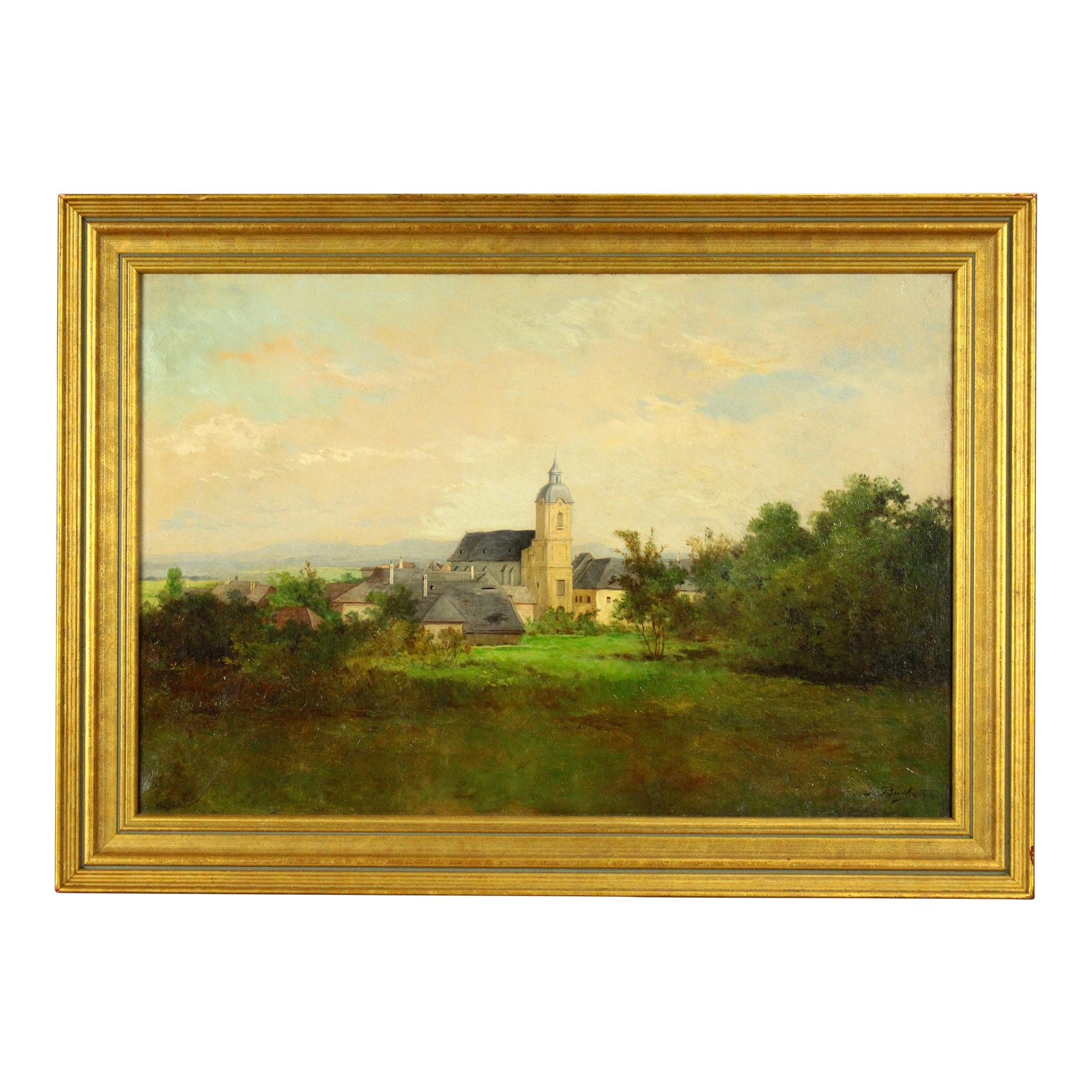 Late 19th Century Framed Oil on Canvas Landscape Painting of Tyrolean ...