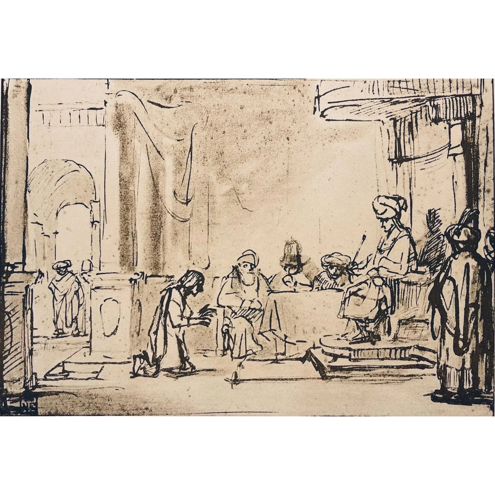 Rembrandt, Joseph Interpreting Pharaoh's Dreams, Drawings for the Bible ...