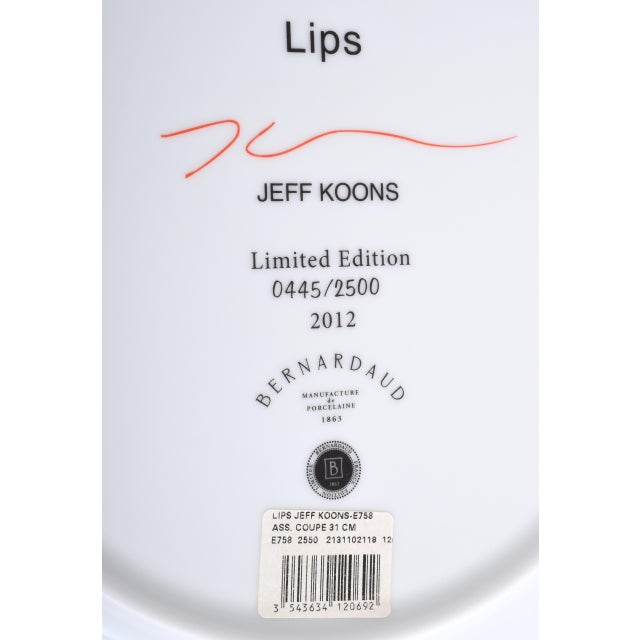 Vintage Jeff Koons “Lips” Porcelain Plate | Chairish