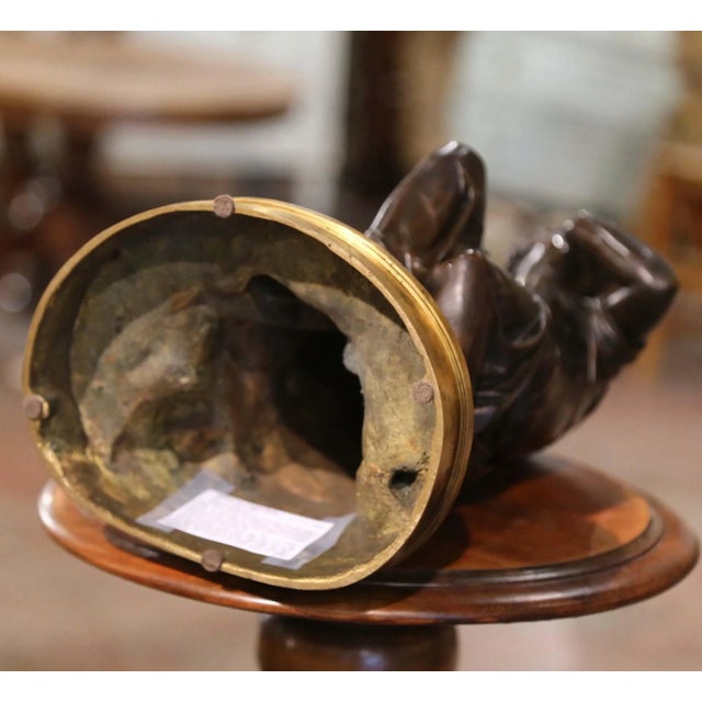 19th Century French Bronze & Gilt Figure "Le Fil De La Vierge" Signed E ...