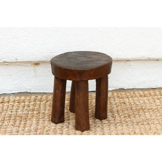 Thick Top Chunky African Stool | Chairish