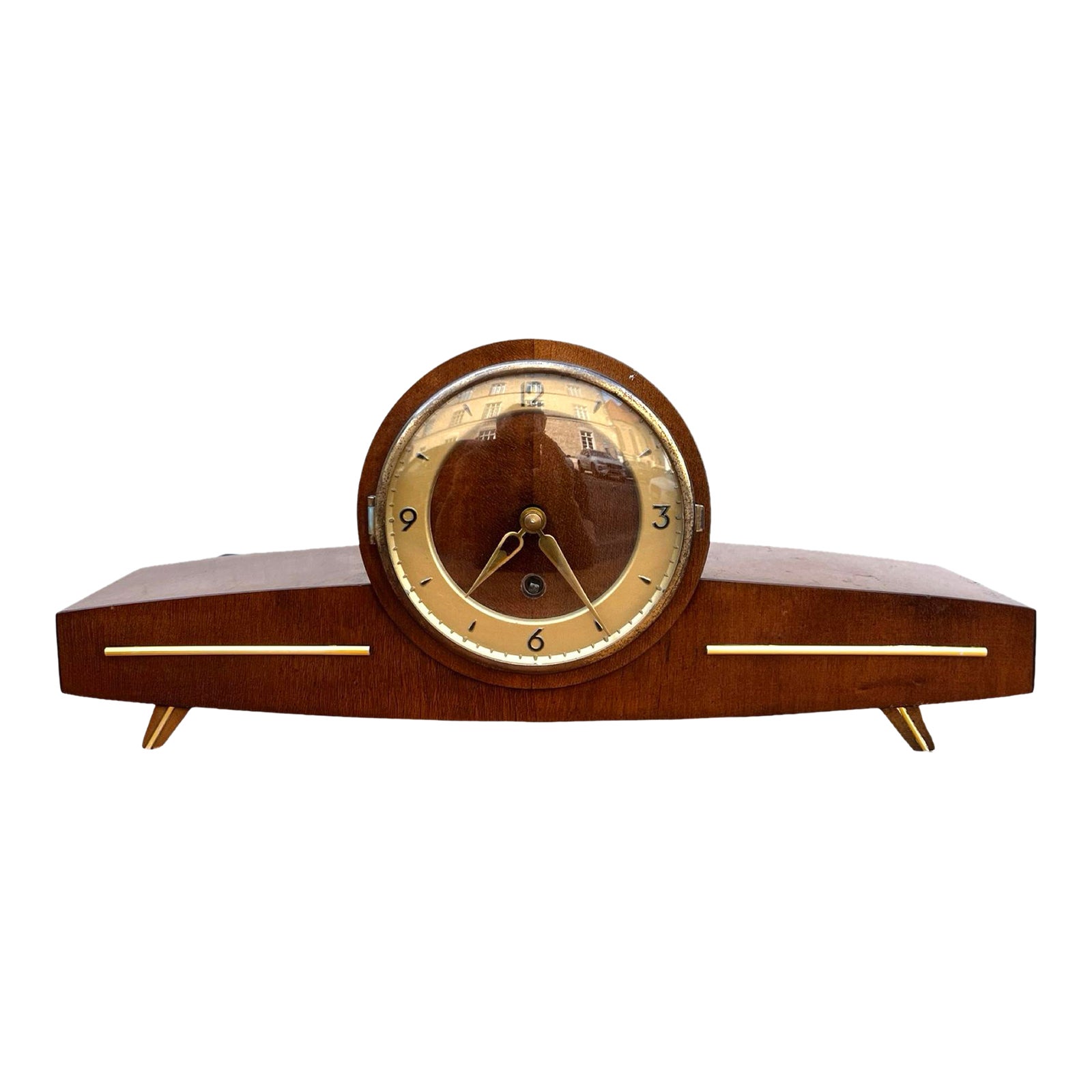 Modernist Mechanical Mantel Clock, Zella-Mehis, Germany, 1960s. | Chairish