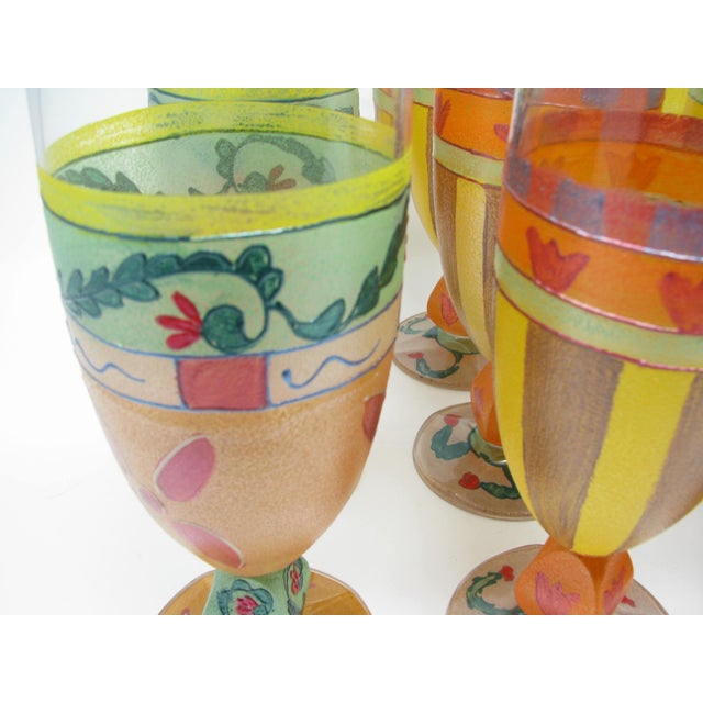 Vintage Smithereens Custom Hand-Painted Water Goblets / Iced Tea ...