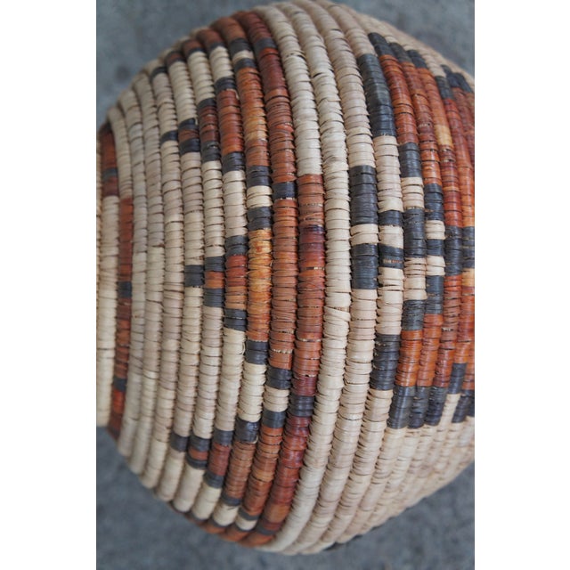 Mid 20th Century Hand Woven Decorative Southwestern Wicker Basket ...