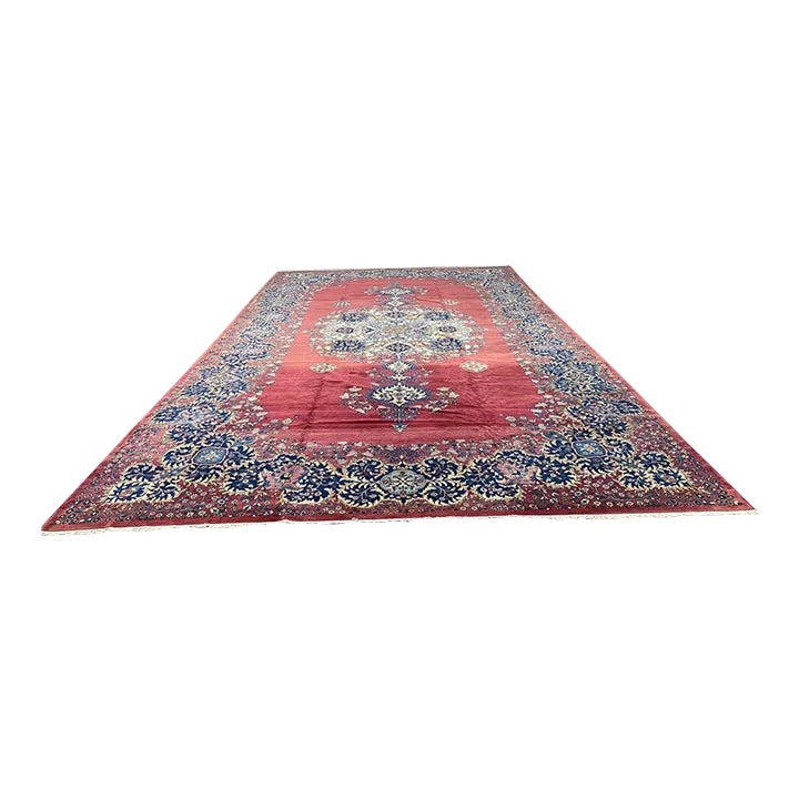 Antique Persian Kerman Area Rug 13'0" X 21'5" | Chairish