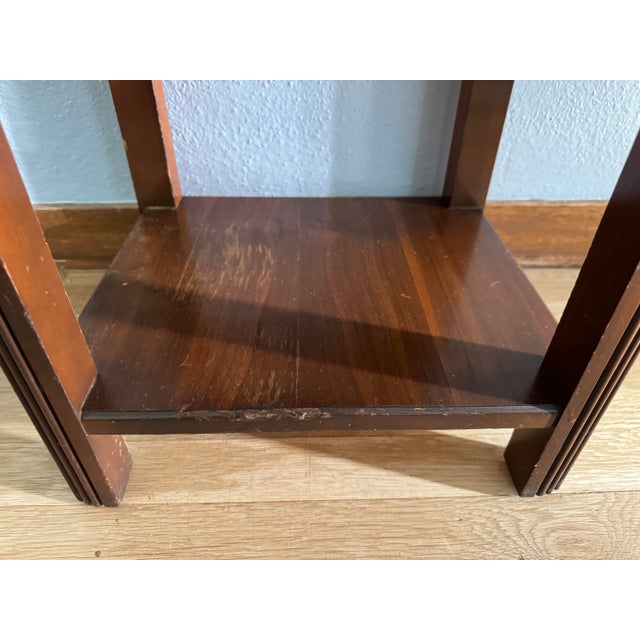 1930s Art Deco Walnut Nightstand With Brass & Lucite Pull – Harmony ...