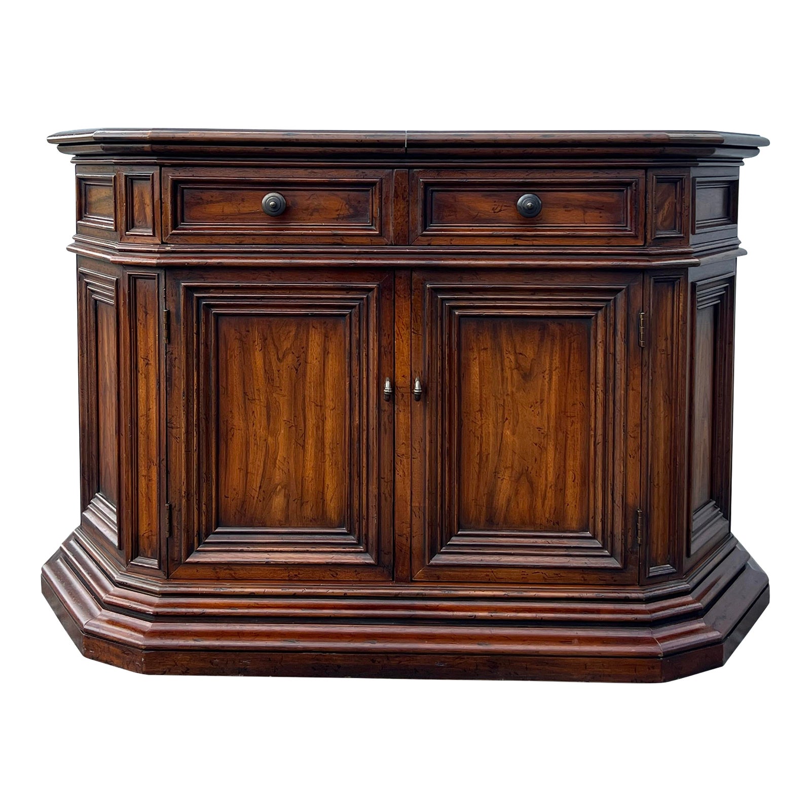 Drexel Heritage Rustic European Slide Top Buffet Server | Chairish