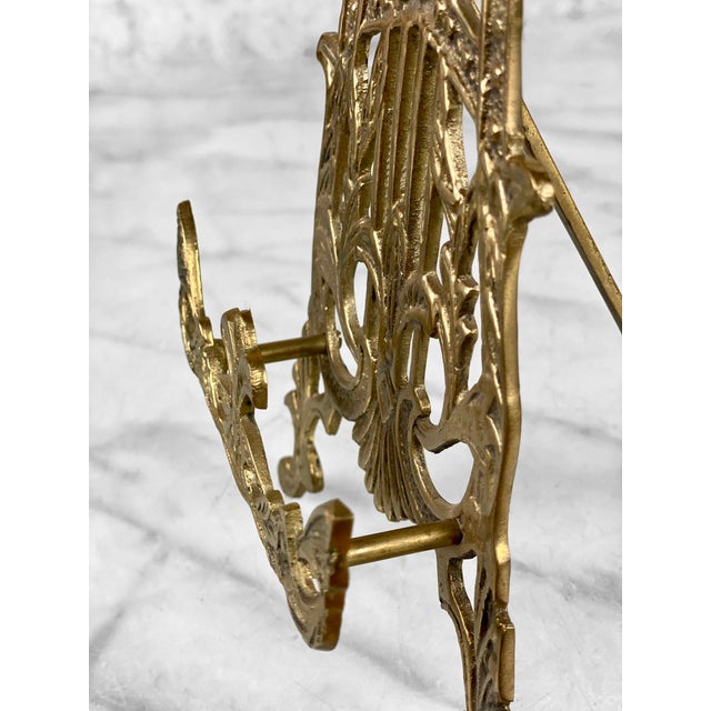 Vintage Victorian Brass Photo Easel Stand | Chairish