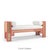 Alexandra Bench - Coral Gables, Optic White Linen | Chairish