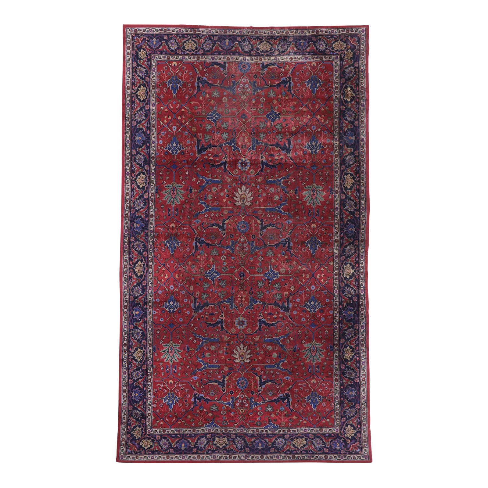 Oversized Antique Turkish Sparta Rug - 10'09 X 19'01 | Chairish