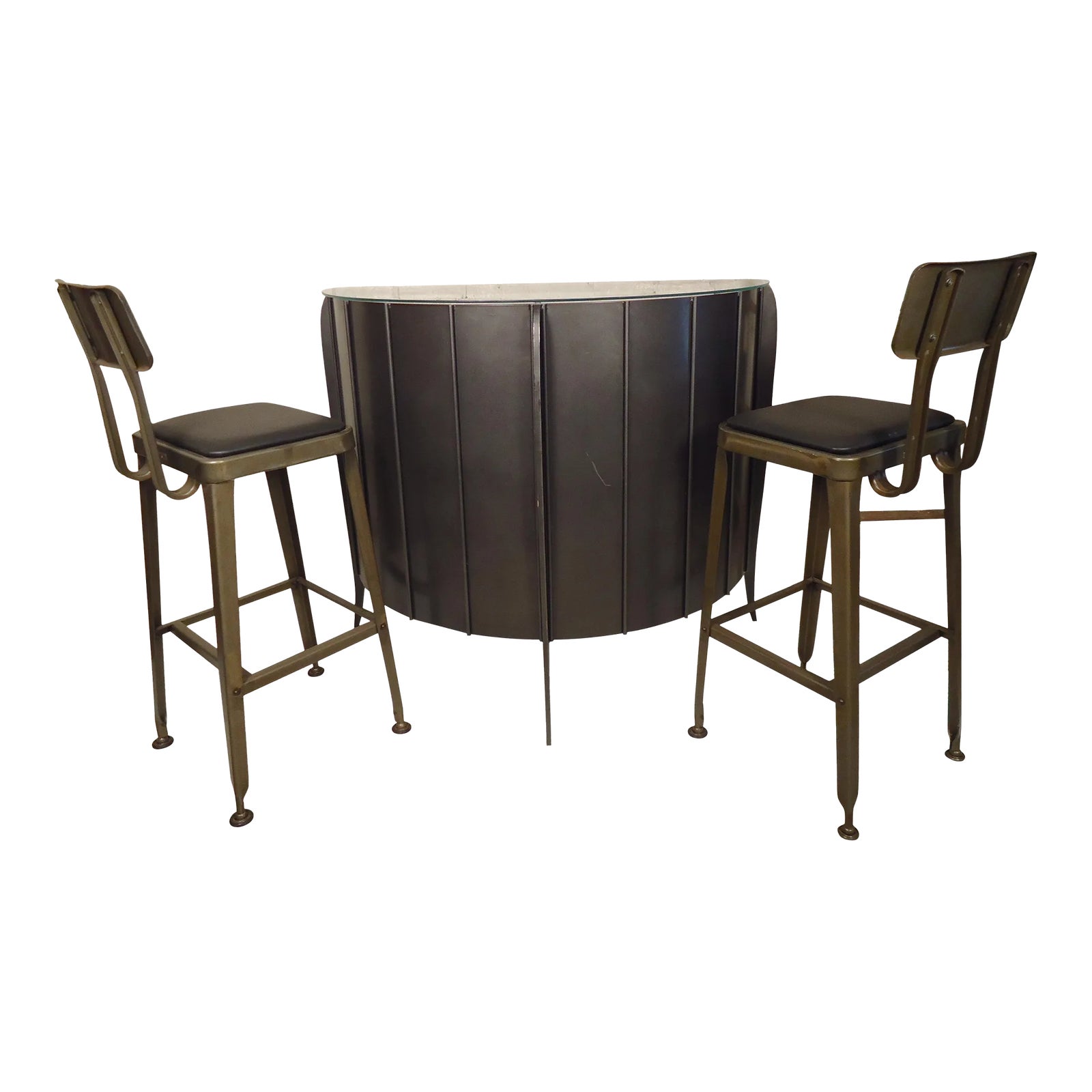 Mid 20th Century Metal Bar Set - 3 Piece Set | Chairish