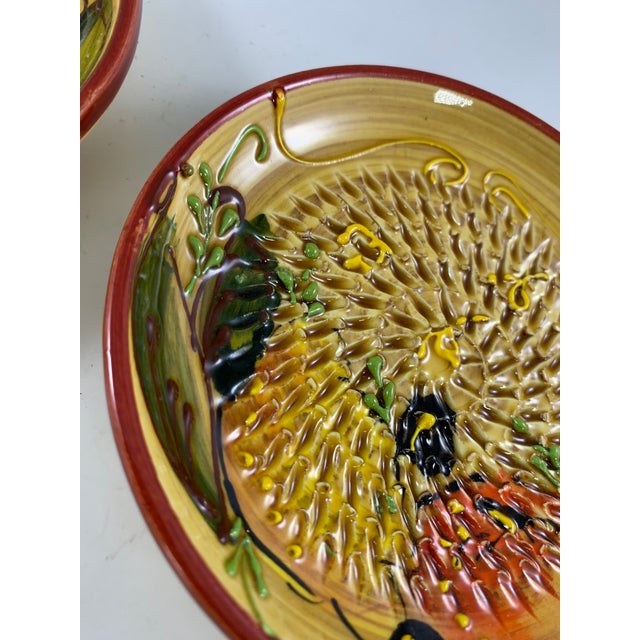 1990s Ceramica De Espana Grater Zester Pottery Plates, Signed - Pair of ...