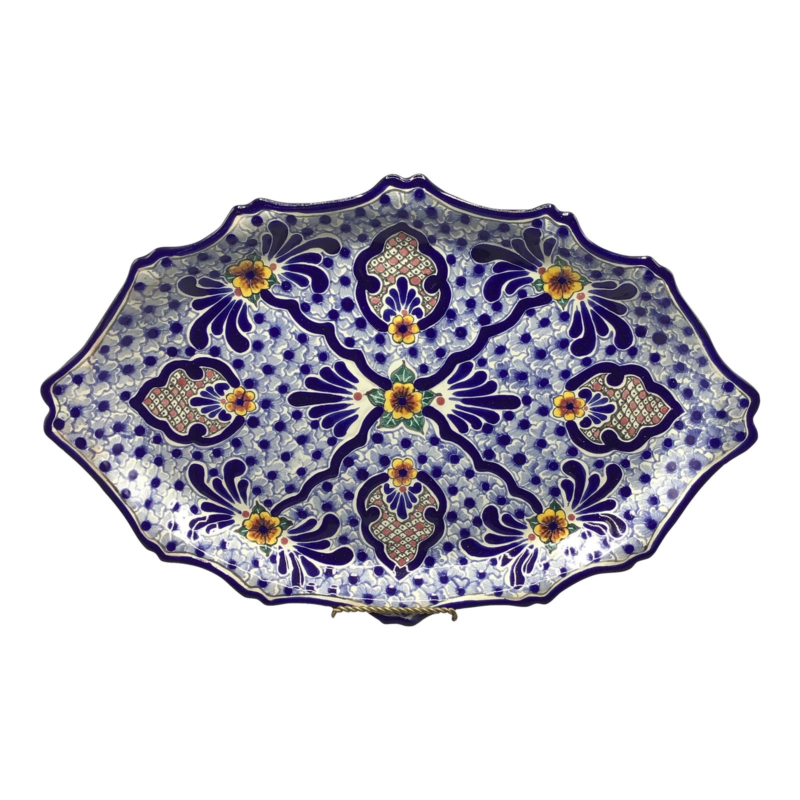 Large Talavera Oval Hand Painted Serving Platter Made in Puebla Mexico ...