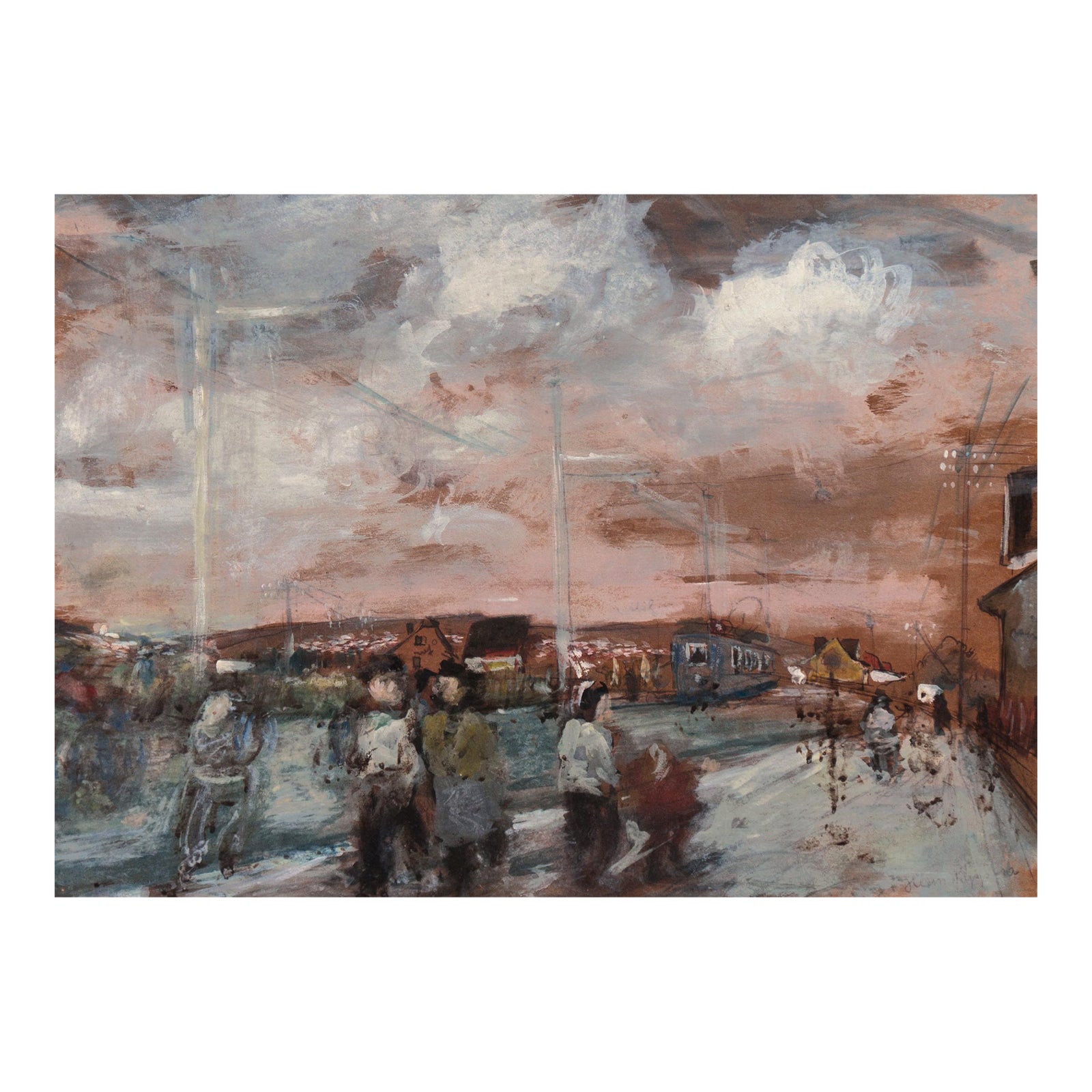 'Train Station, Geneva' by Freida Wihelmine Doppler, Circa 1890, Swiss ...