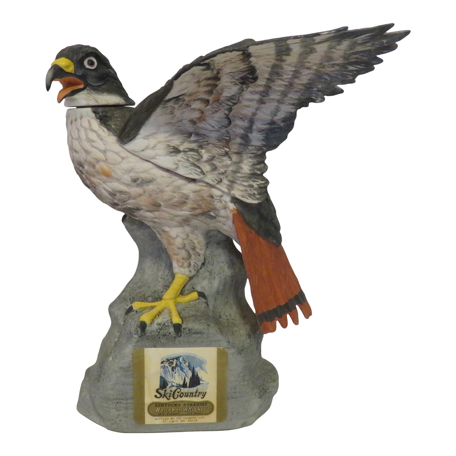 1977 Limited Edition Red Tailed Hawk 4.5 Qt Kentucky Straight Bourbon ...