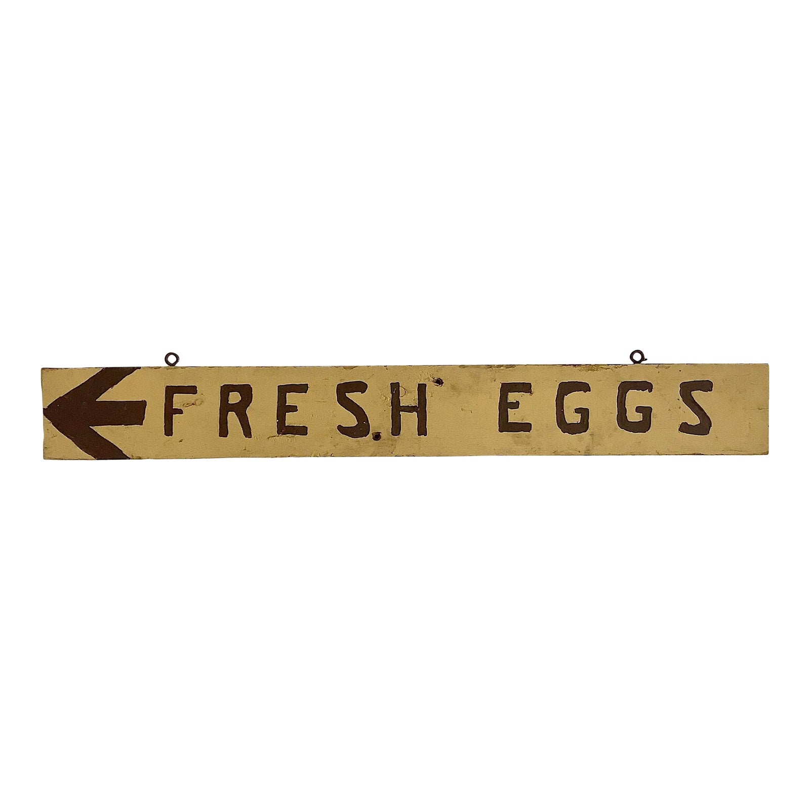 Vintage Fresh Eggs Hand Painted Farm Stand Sign | Chairish