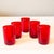 Vintage Red Handblown Shot Glasses- Set of 5 | Chairish