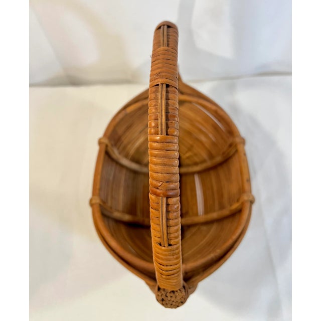 Vintage Late 20th Century BoHo Chic Handmade Bamboo and Rattan Boat ...