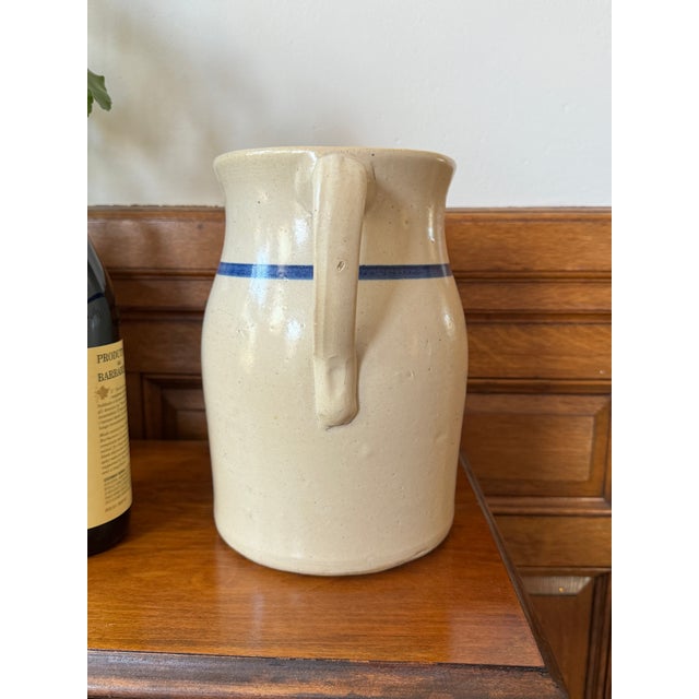 Antique Large Stoneware Pitcher | Chairish
