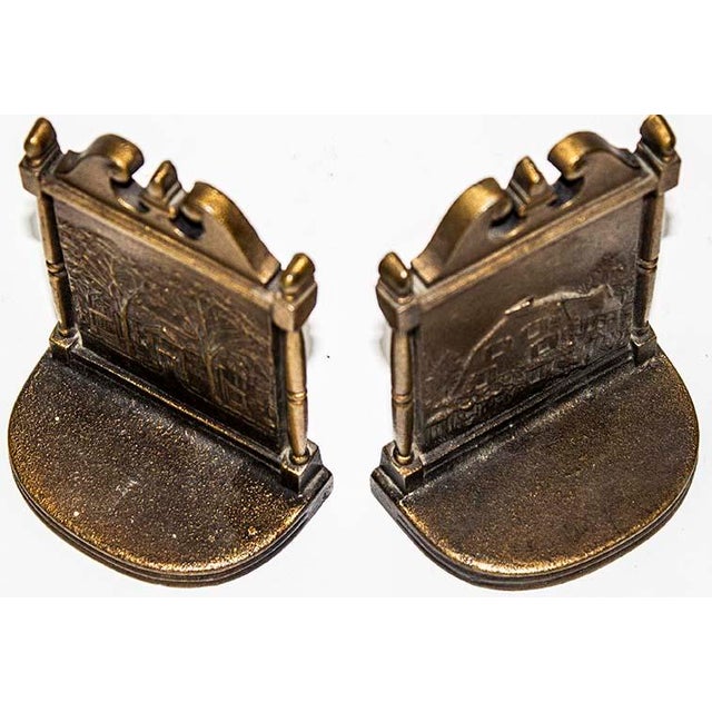 Antique Bradley & Hubbard Bookends B&h Home Trees - Ornate Cast Iron ...