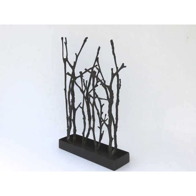 Vintage Metal Cast Twig Sculpture | Chairish