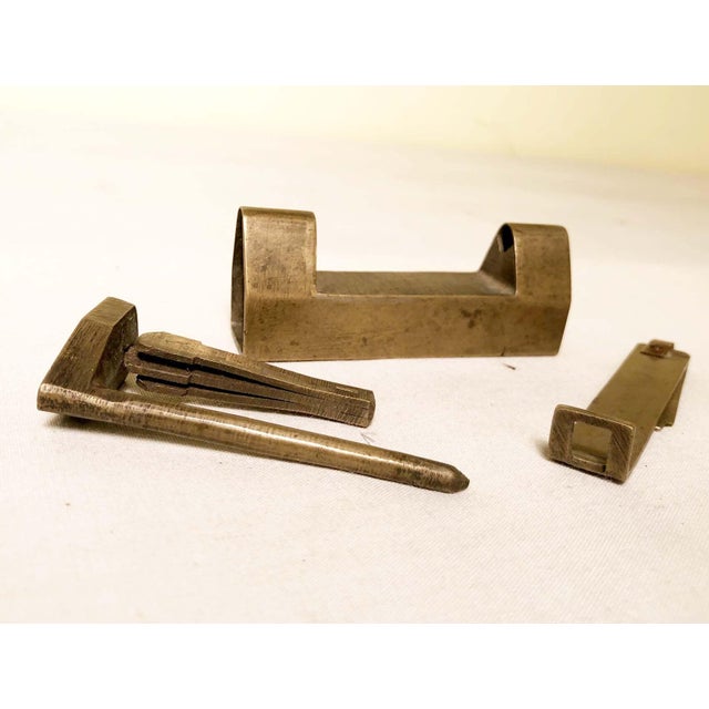 19th Century Antique Chinese Brass Lock | Chairish
