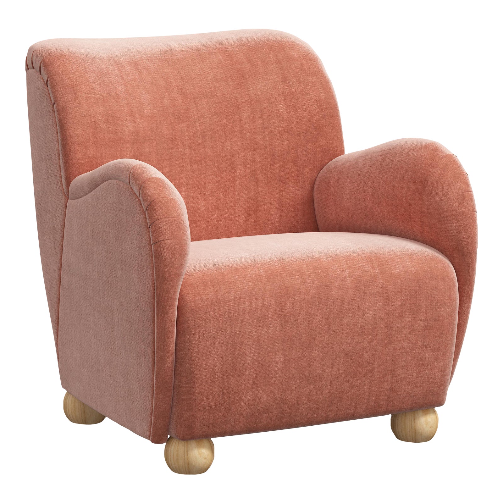Red from Scalamandre crafted by Cloth & Company Portland Chair, Peach ...
