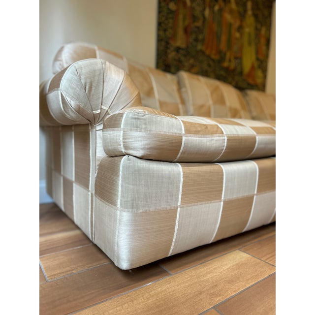 1980s Silk Checkered Sofa by Drexel Heritage | Chairish