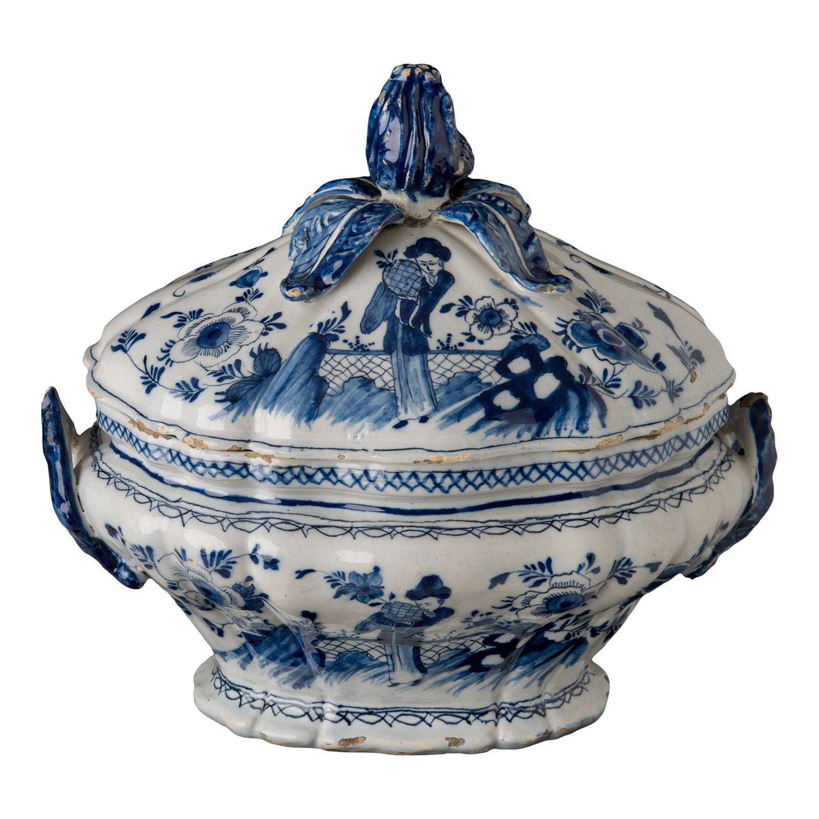 Delft, Blue and White Chinoiserie Tureen Delft, Circa 1750 Mark: Dm ...
