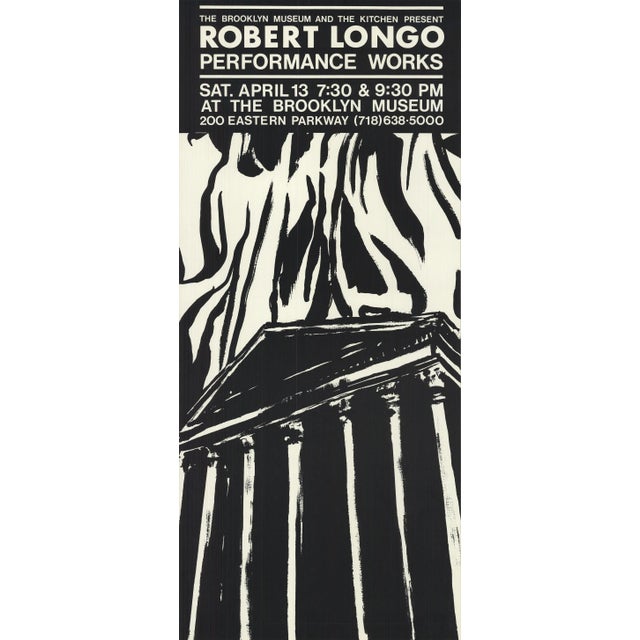 1985 Robert Longo 'Performance Works' Contemporary Black & White Offset ...