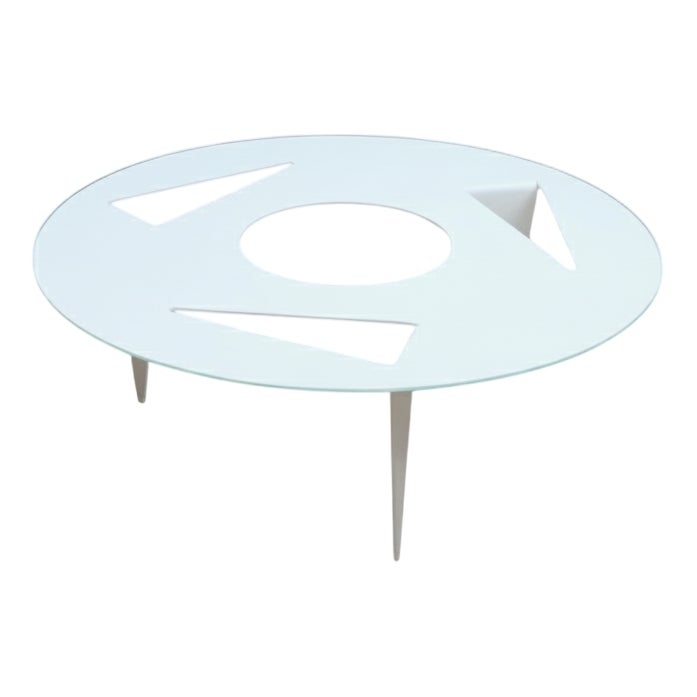 Minimal Round Ulyssimo Coffee Table from U. Muller Reisser, 1990s ...