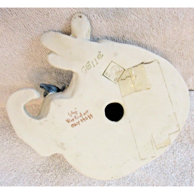 Giuseppe Cappe Biscuit Porcelain White Cat Figurine 1970 Signed Italy ...