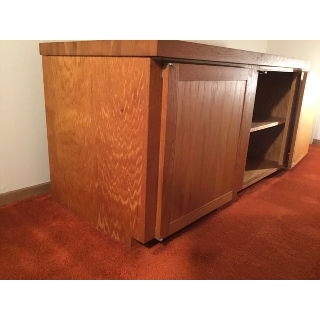 Custom Made Solid Oak Storage Unit | Chairish