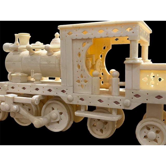 1980s Camel Bone Train Set - 4 Pieces | Chairish
