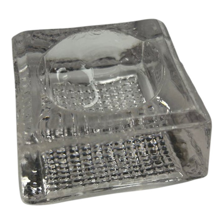 Vintage Crystal Square Salt Cellar With Waffle Pattern\ | Chairish