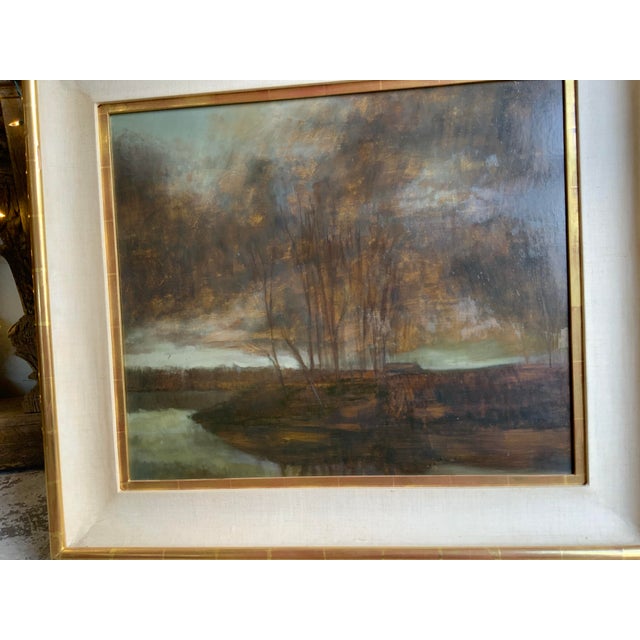 “Misty Landscape” Oil on Board by Thomas Locker | Chairish