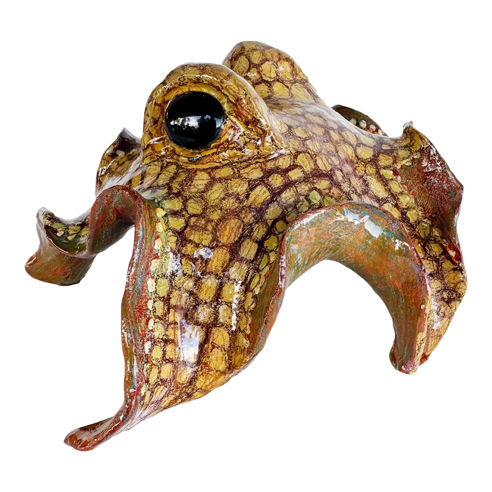 Vintage Artisan Ceramic Undulating Octopus Sculpture | Chairish